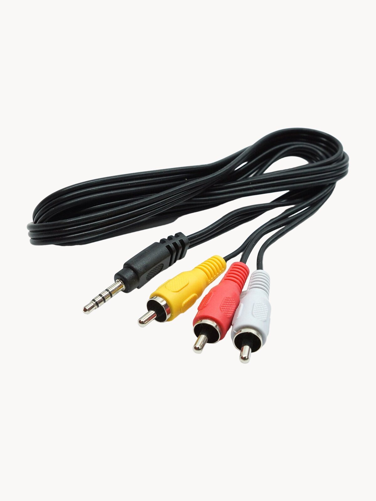 Аудио-видео шнур JACK 3.5mm 4 контакта LONG PLUG - 3 RCA PLUG 1.5 метра