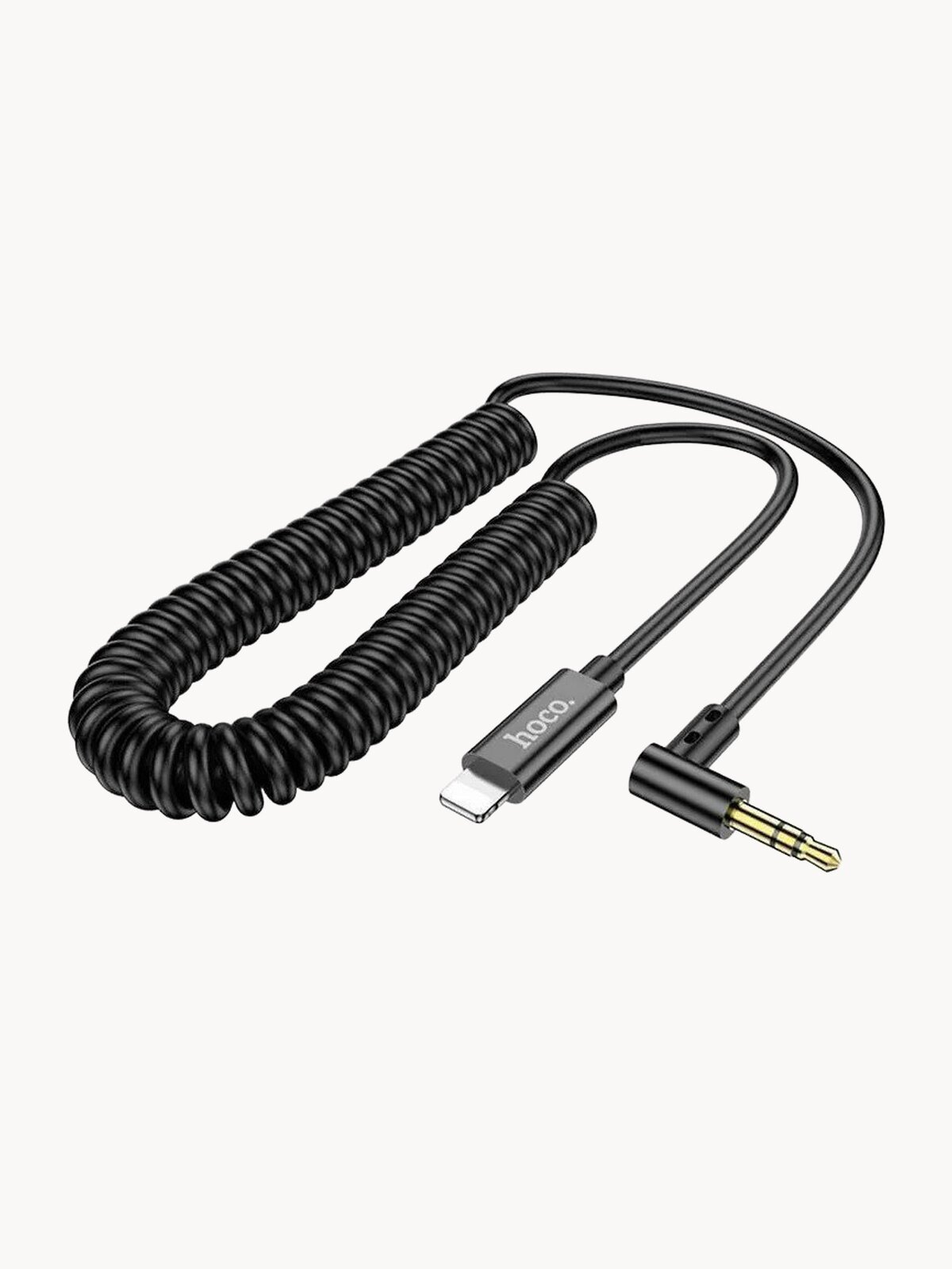 Hoco DUP07 аудиокабель Apple Lightning/3.5 мм, 1.2 м, черный