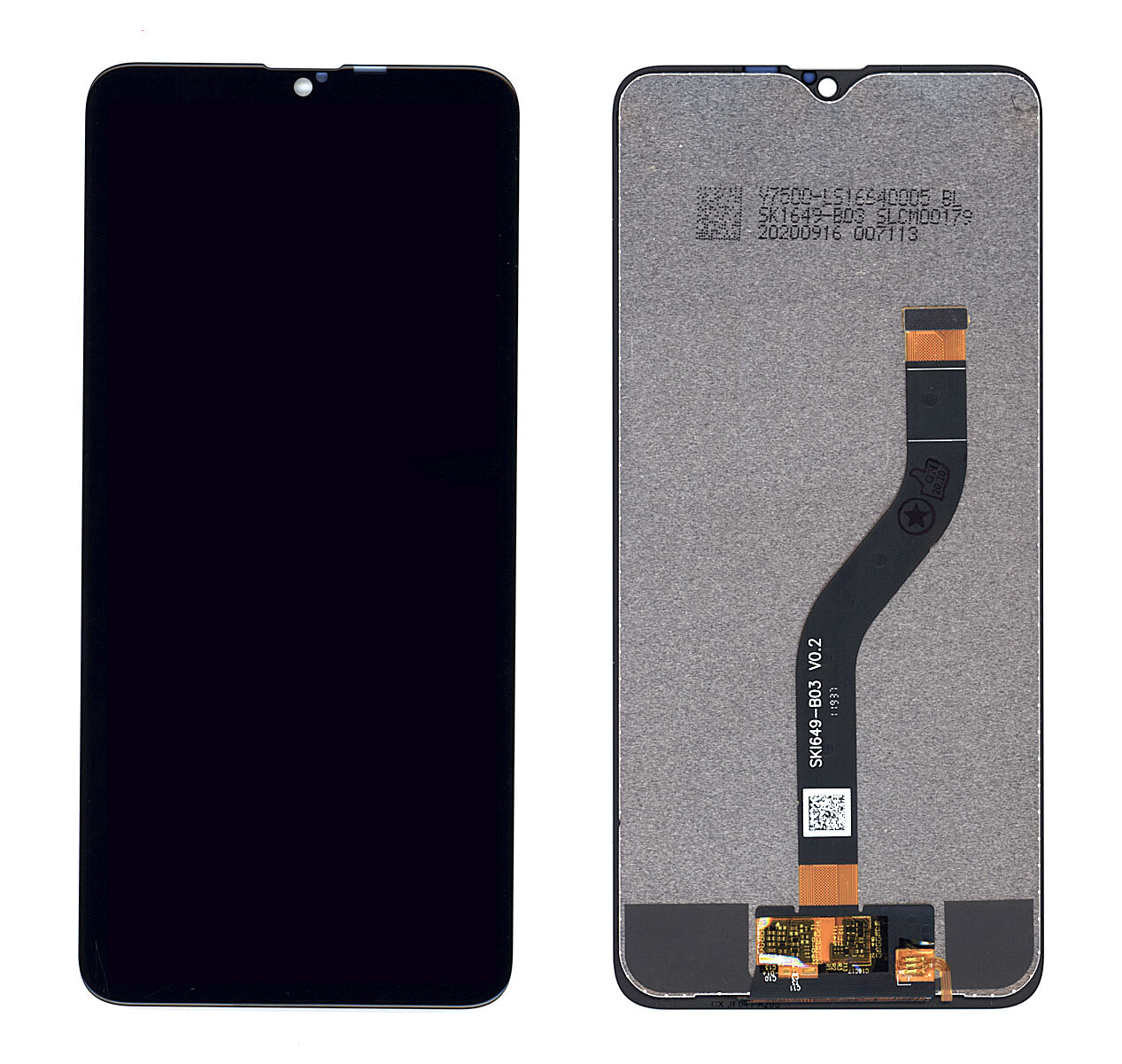 Дисплей (модуль) для телефона Samsung Galaxy A20S (A207F), в сборе с тачскрином, OLED, черный