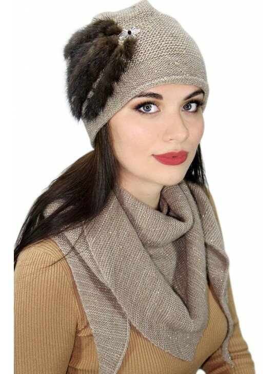 Комплект с головным убором Комплект "Адельмия" шапка+косынка для женщин