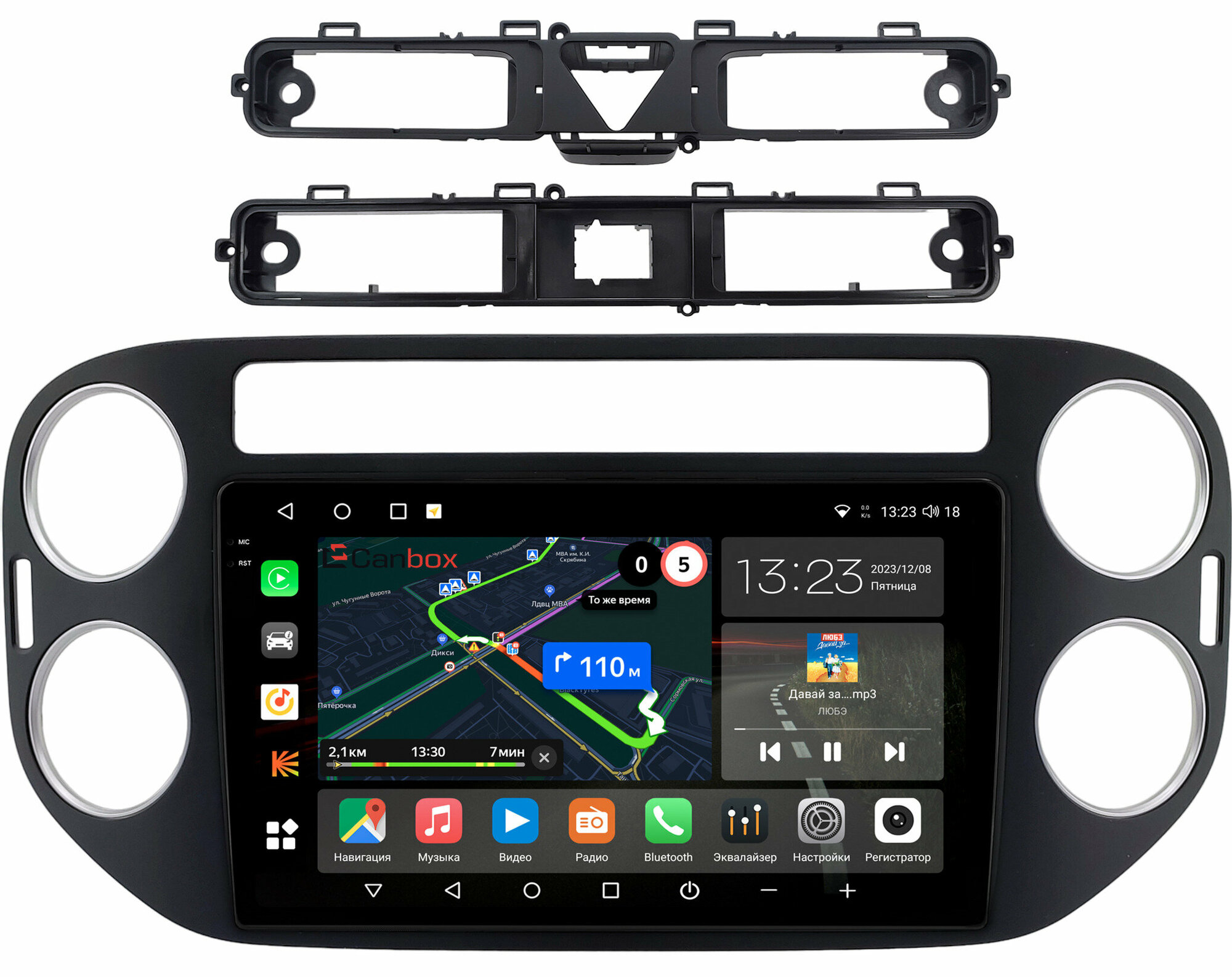 Штатная магнитола Canbox M-Line 2K 4177-9-0950 Volkswagen Golf Plus 2005-2014, Tiguan 2007-2011 Android 10 (4G-SIM, 2/32, DSP, QLed)