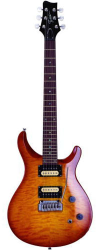 Electric guitar Tokai LG50Q-VF - Электрогитара серии Contemporary дизайна Les Paul-PRS с корпусом из клена "птичий глаз" и липы, с грифом из красного дерева с накладкой из палисандра. Цвет VF - скрипка.