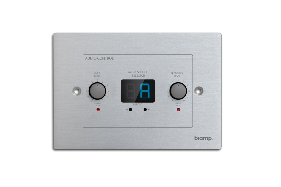 Настенная панель управления BIAMP [ZONE4R] (APART) предусилителем ZONE4(max. 8 панелей): выбор источника, регулировка громкости. Разъём: RJ45 - Euroblock. CAT5. Монтажные коробки BBI1 и BB1 опц-но. Цвет: серый.