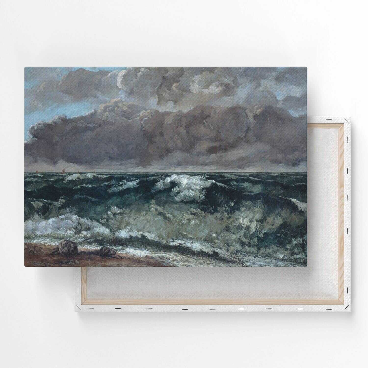 Картина на холсте, репродукция / Гюстав Курбе - The Wave / Размер 80 x 106 см