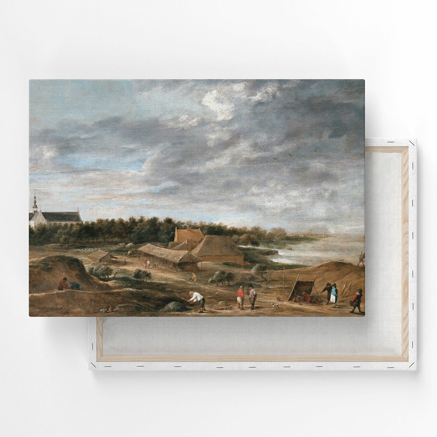 Картина на холсте, репродукция / Давид Тенирс Младший - Brickmakers near Hemiksem / Размер 40 x 53 см