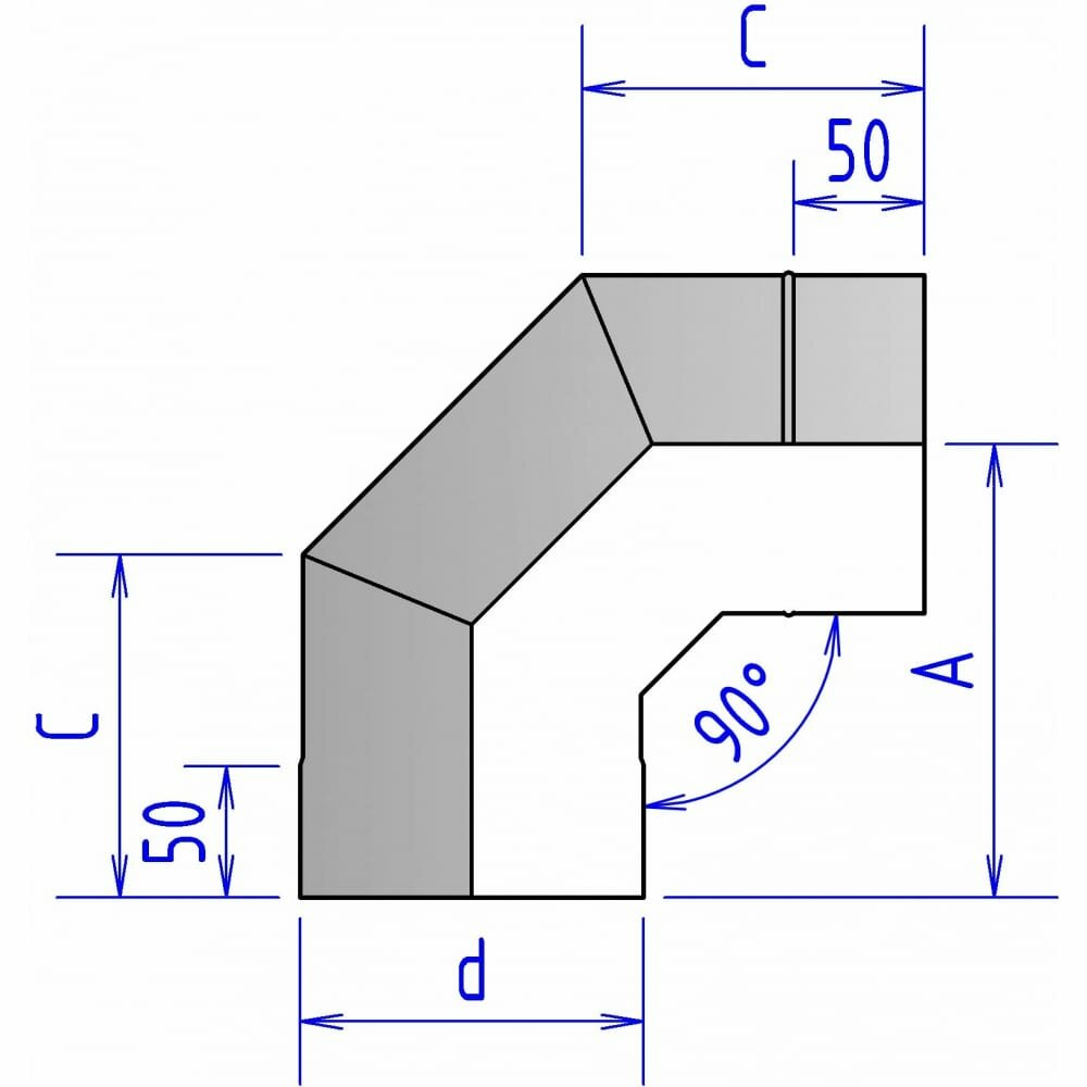 Отвод феникс Дымоходы 000000806