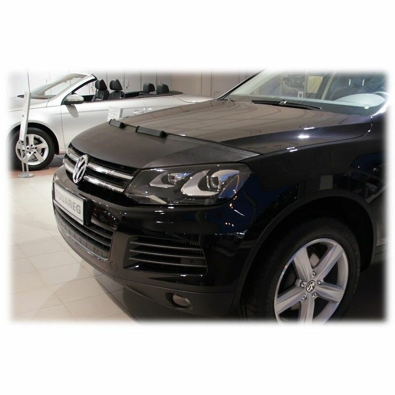 Дефлектор капота Кожаный для VOLKSWAGEN TOUAREG 2 2010 - 2014 II(Фольксваген Таурег)