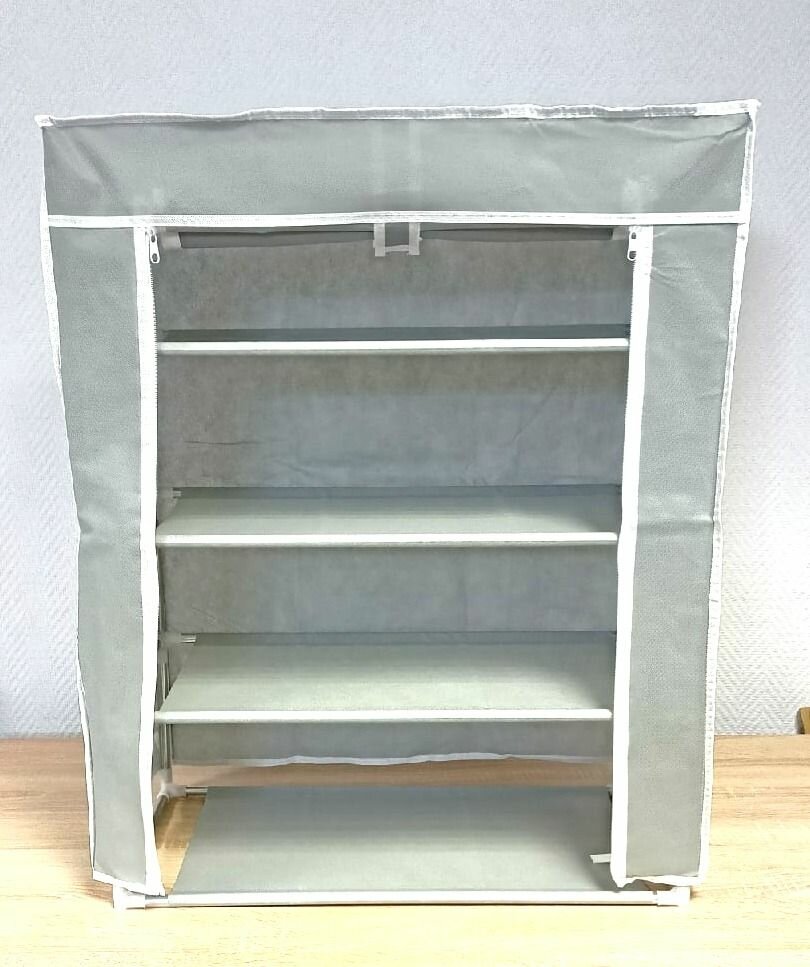 Обувница тканевая УЮТ Цвет серый 60х30х72