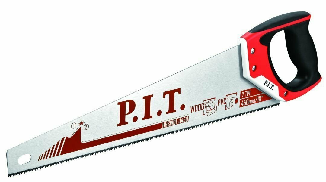 Ножовка по дереву P.I.T. 450 мм, 7зубов (HHSW01-0450)