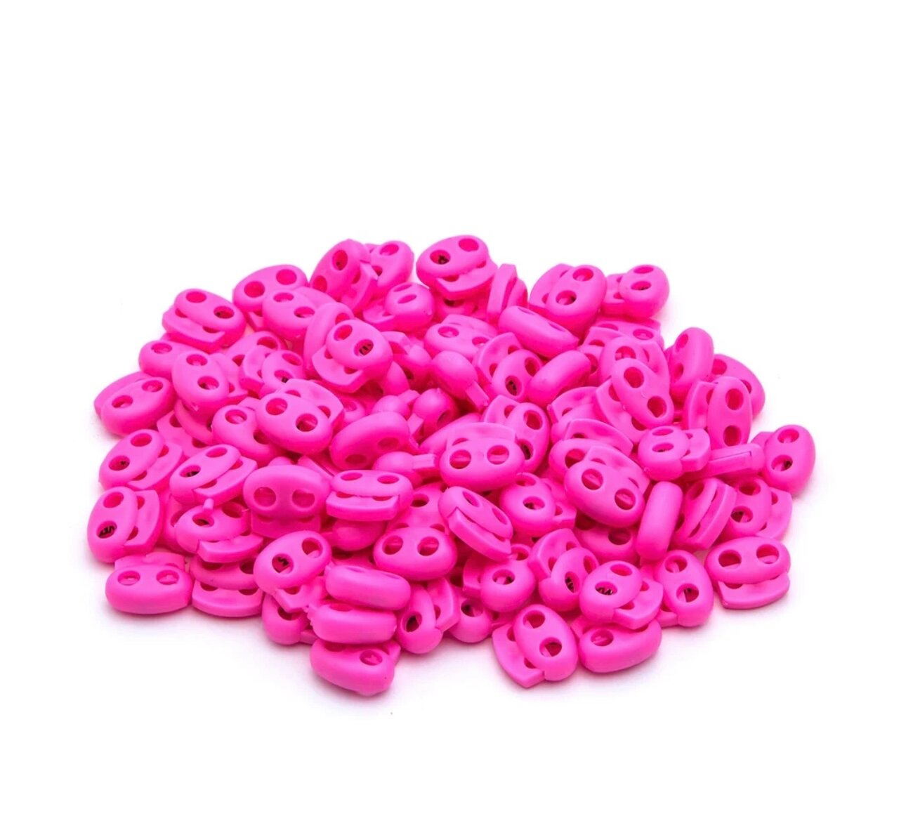 Фиксатор двухдырочный, 4 мм, 14x17 мм, Розовый