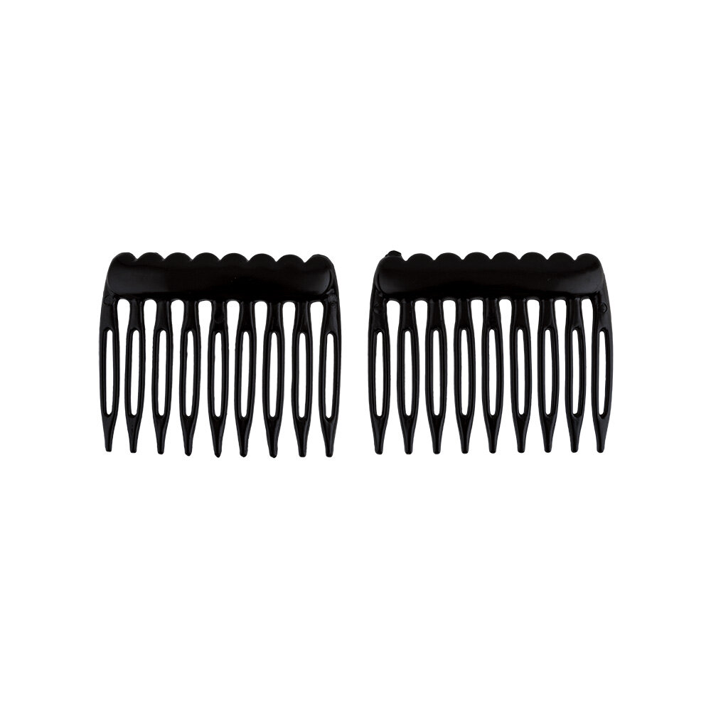 Гребень HCJ-01 4 x 4.5 см 2 шт №02 черный