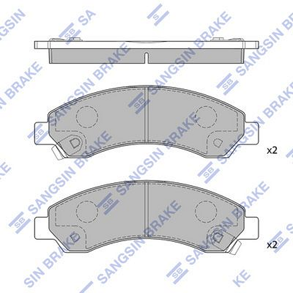 HI-Q SP2088 sp2088sns колодки дисковые передние\ great wall hover / h5 2.8tci 06