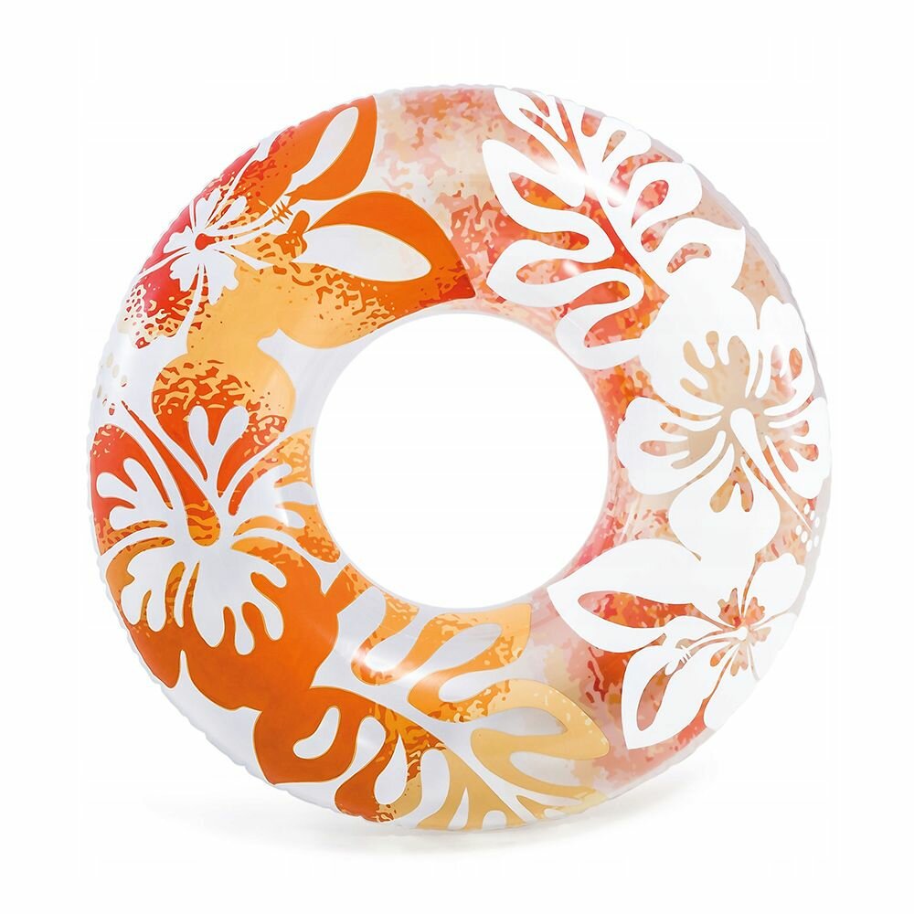 Детский надувной круг для плавания 91 см, Intex59251 Цветочный шейк.