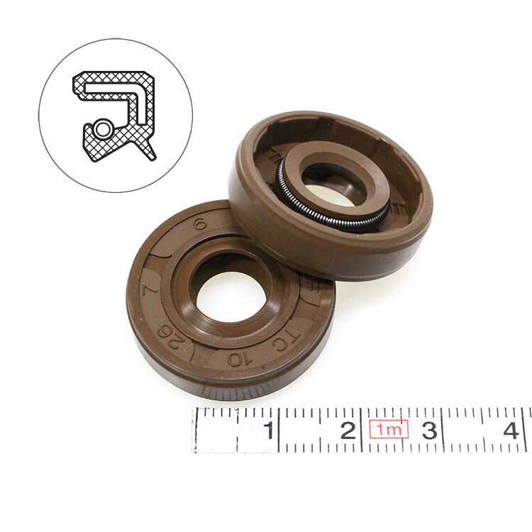 Манжета армированная (Сальник) 10х26х7 (тип 2 / TC) 75FKM (упаковка 2 шт.)