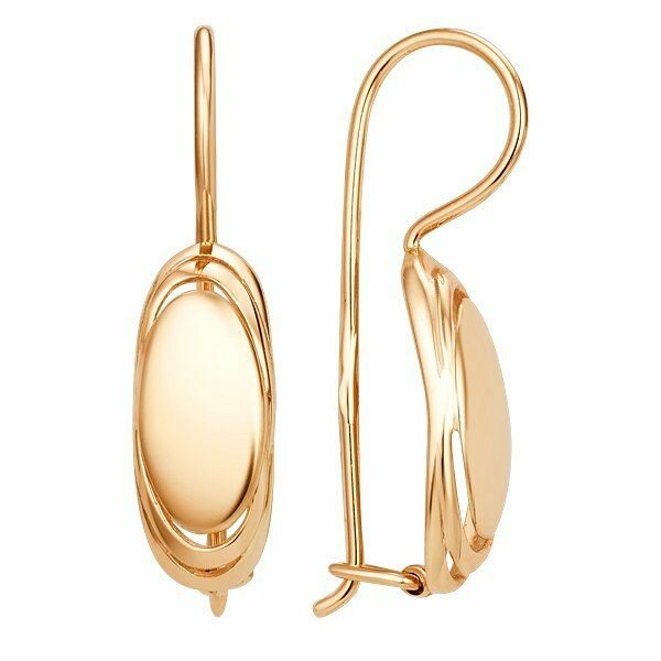 Серьги красное золото, 375 проба