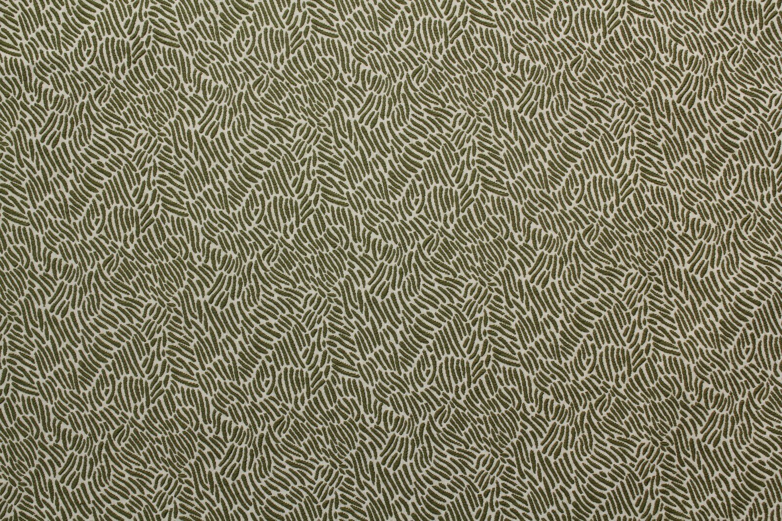 Ткань Жаккард комфорт стрейч, оливковая штриховка на молочном фоне, ш136см, 0,5 м