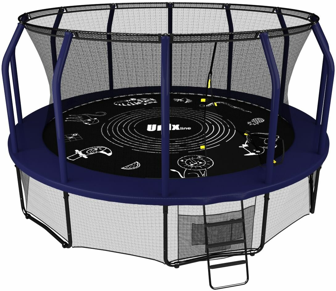 Батут UNIX Line SUPREME GAME 16 ft Blue Размеры: Высота 2690мм Глубина 4880мм Ширина 4880мм