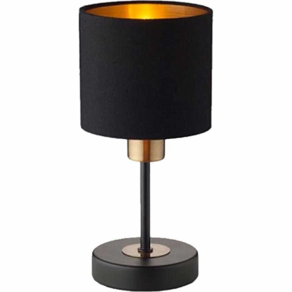 Настольный светильник Escada E14x40W Black/Gold 1109/1, корпус золотого оттенка, тканевый абажур, современный