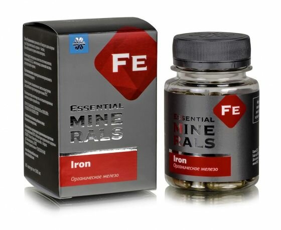 Органическое железо Essential Minerals,60 капсул