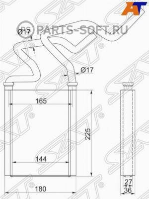 Радиатор отопителя салона Toyota RAV4 (CA20) 00-05 / Lite Ace 96-07 SAT ST-TYY2-395-0 | цена за 1 шт