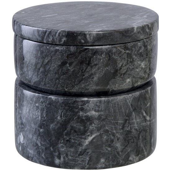 Шкатулка для украшений Bergenson Bjorn Marm 10,5х11,8 см, черный мрамор