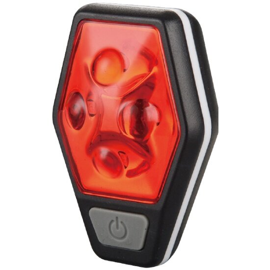 Фонарь Raypal задний RPL-2231, макс. 80 LM, LED: SMD, батарейки: 2xAAA, режимы: 100%/50%/мигающий (х2), размеры: 70x48x30мм, вес: 30г