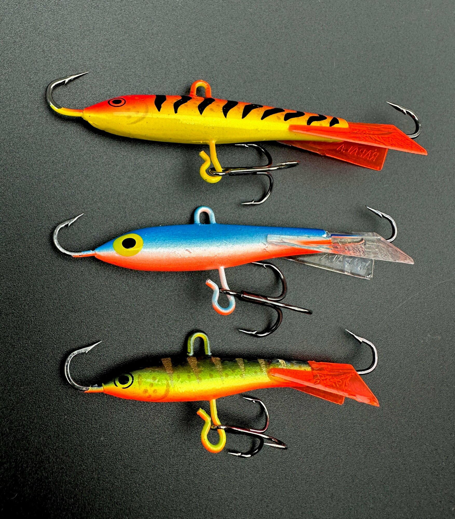 Набор из 3 балансиров 9 гр 65 мм, 14 гр 70 мм и 18 гр 75 мм для зимней рыбалки на хищника: окунь, щуку, судак