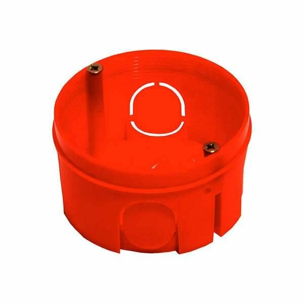 Коробка установочная д/твердых стен 68х40мм внешняя СУ 5 вводов круглая HEGEL КУ1106 421002