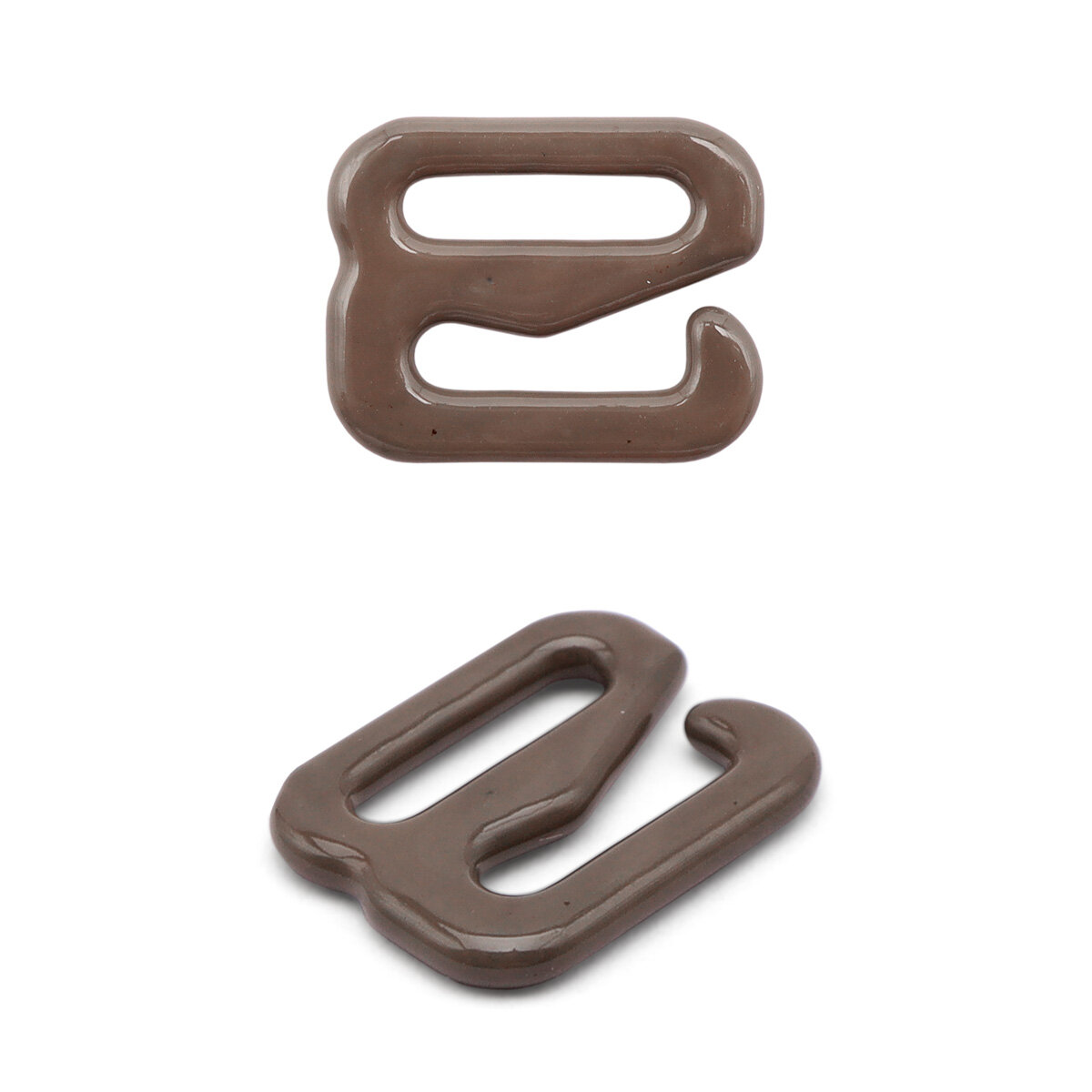 Крючки для бретелей, 8 мм, 20 шт (металл, эмаль), Айрис (C072 шиншилла)