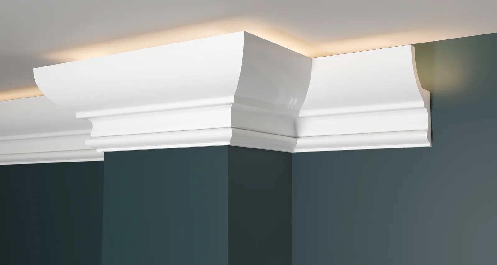 Карниз декоративный , потолочная галтель под подсветку Decor-Dizayn DD507, ударопрочный, 10*55*200 см 1 штука