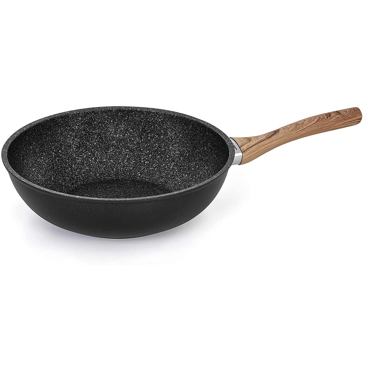 Сковорода WOK с крышкой Barazzoni Granitica Extra Induction Eco 85515612825+lid