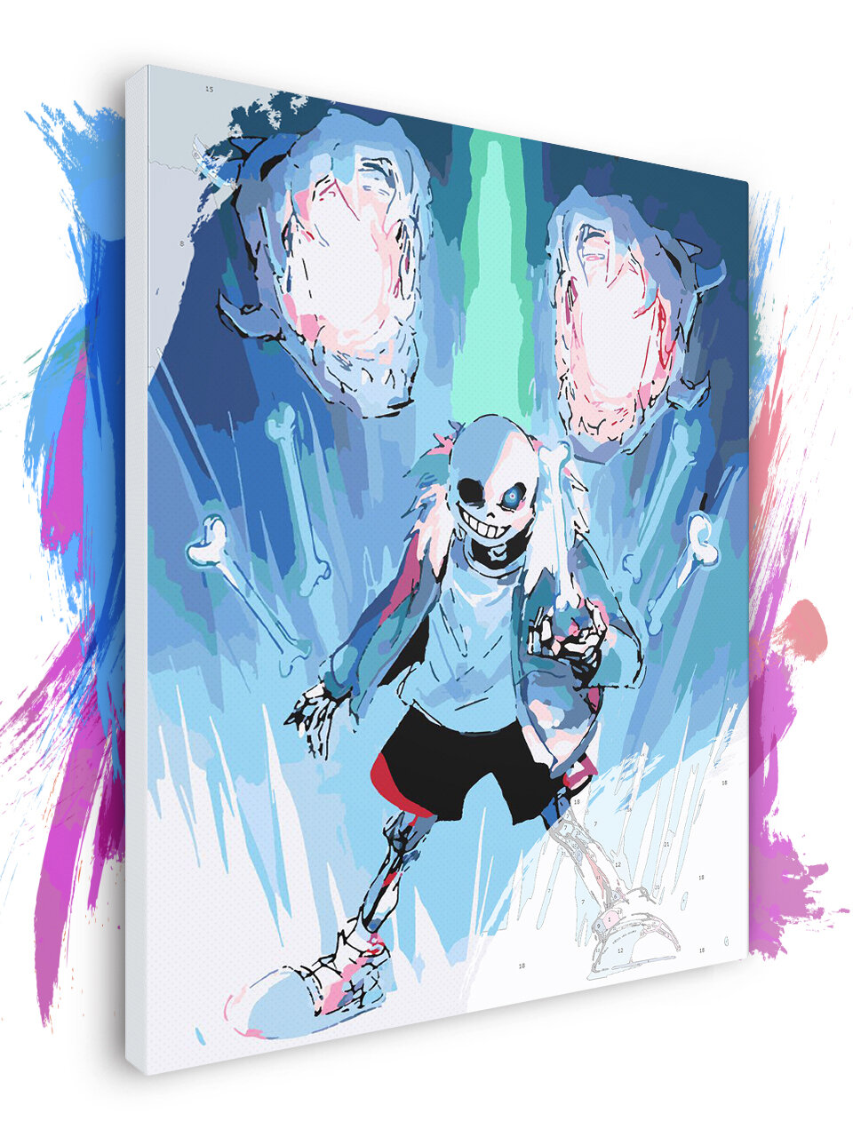 Картина по номерам на холсте Undertale Sans, 40 х 50 см