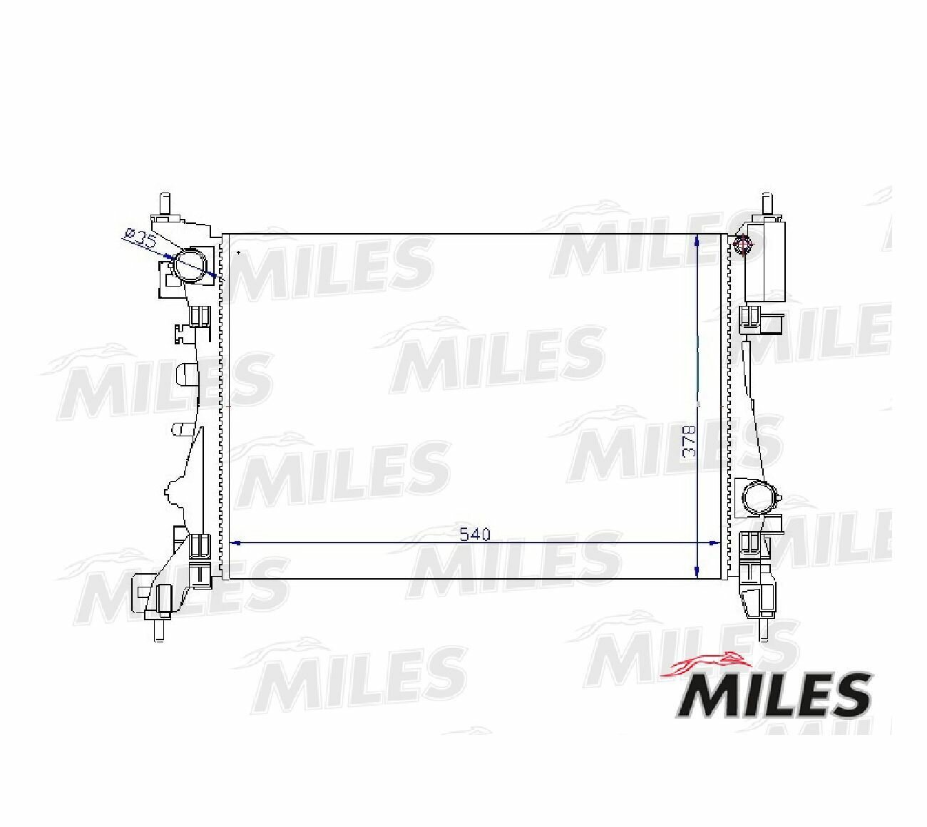 Радиатор охлаждения MILES ACRM397, для Opel Corsa 1.2-1.4, 6 кг