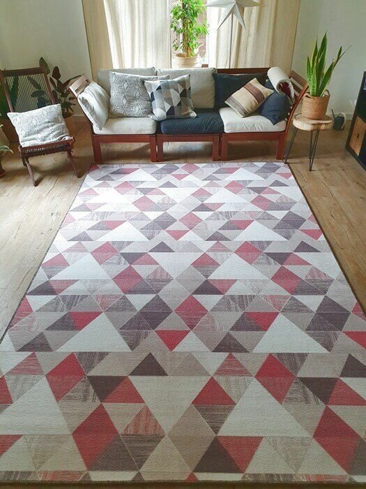 Ковер на пол 200х250 см бежевый современный ворс 3 мм 389710 ковренок