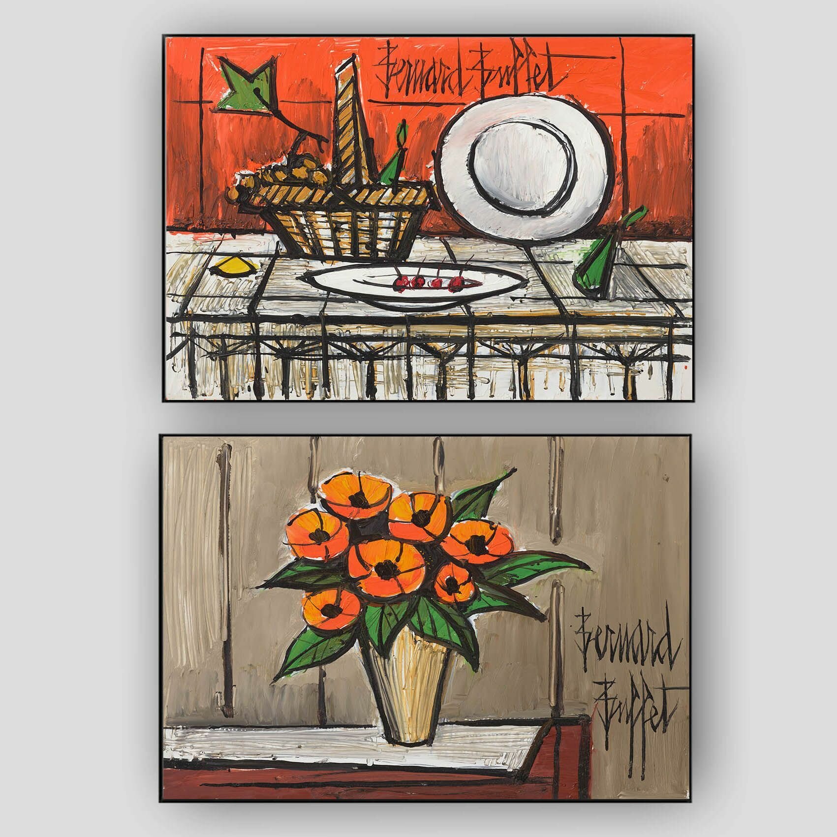 Набор постеров Натюрморт и цветы Бернард Бюффе 2 шт размер A3