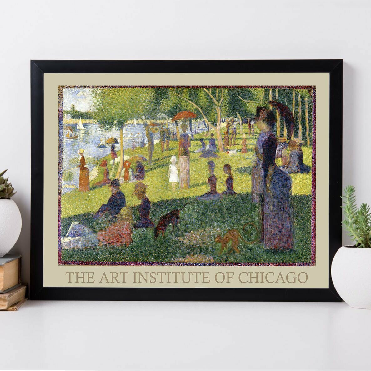 Постер Воскресный день на острове Гранд-Жатт Жорж Сёра / Georges Seurat без рамы, размер А2