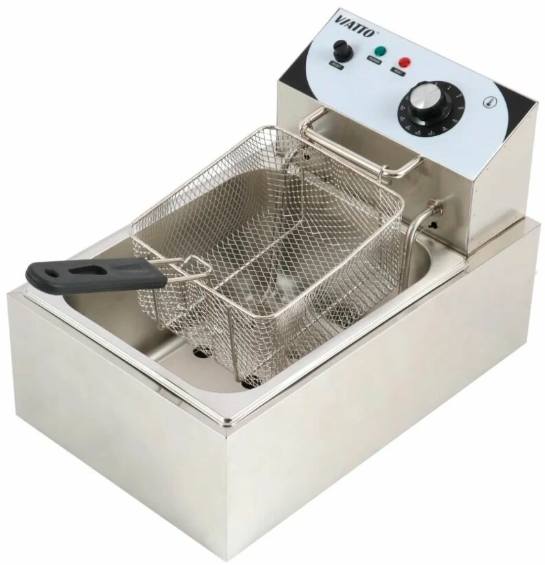 Фритюрница для общепита VA-EF061, 1 корзина, 10 литра, 2.5 кВт. профессиональная