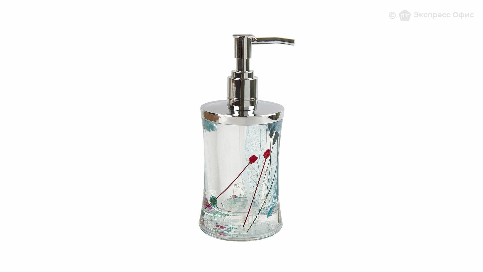 Дозатор настольный для жидкого мыла Васильки , цвет зеленый, красный .