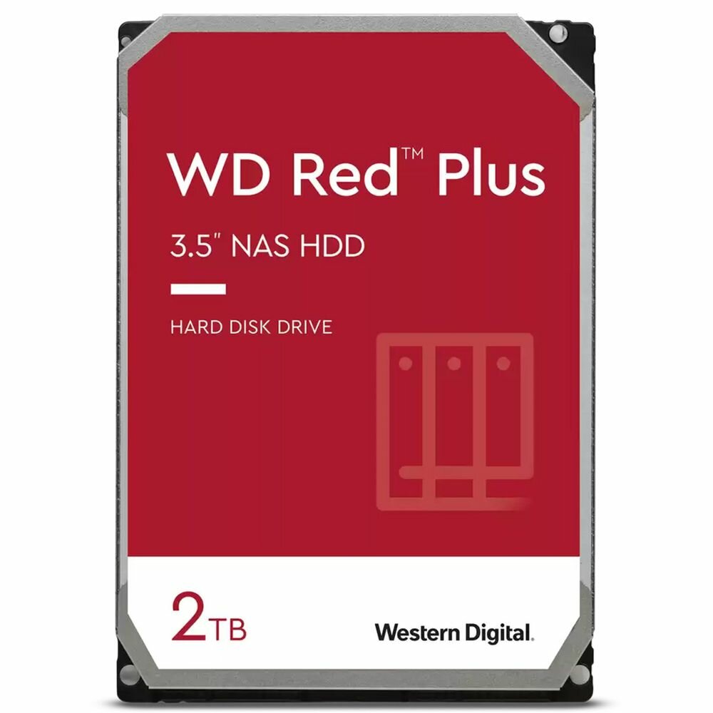 Жесткий диск Western Digital Red Plus 2TB 3.5" 5400RPM 64МB (SATA-III) WD20EFPX
