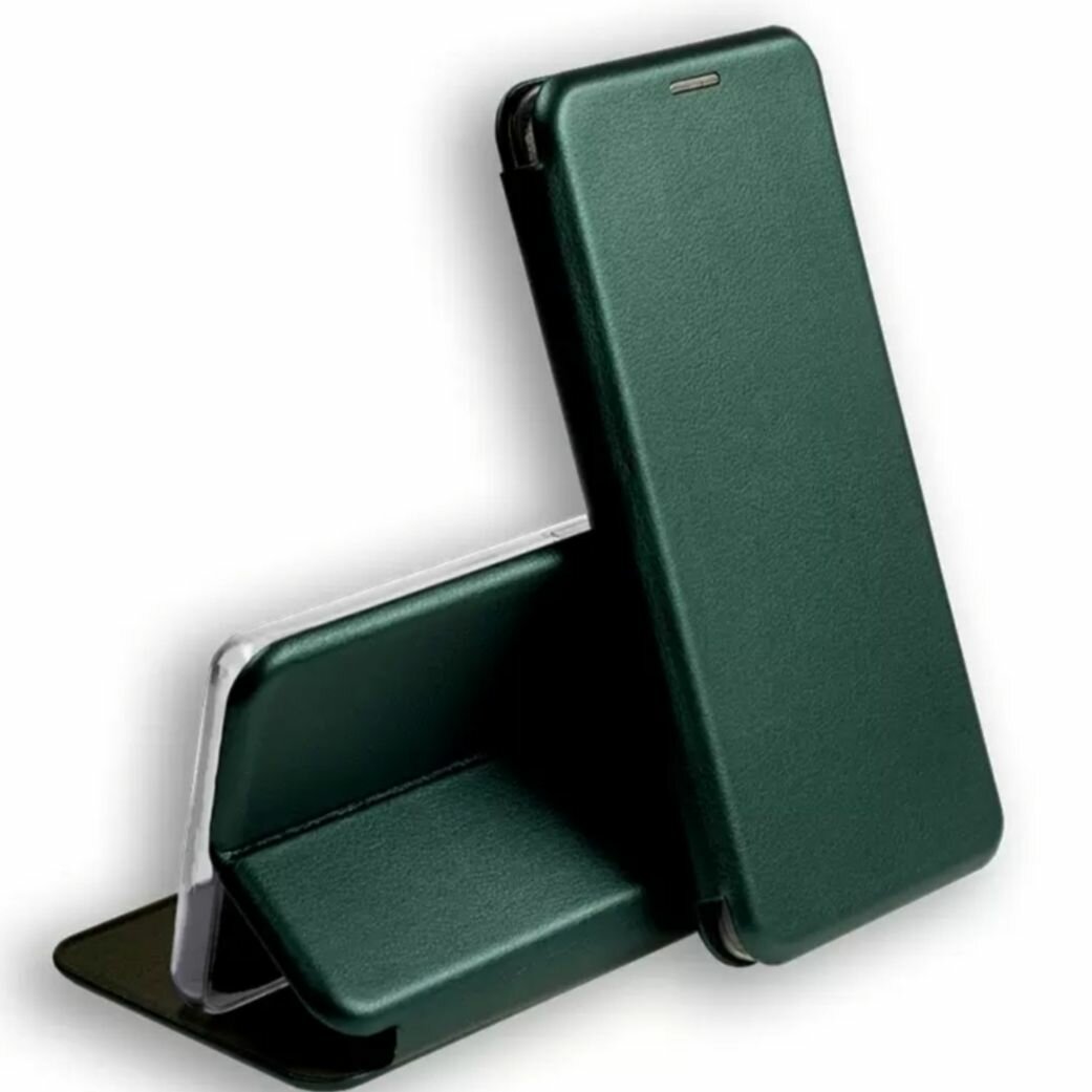 Xiaomi Redmi Note 13 PRO 5G 2024 / Poco X6 5G темно-зелёный чехол-книжка эко-кожа для ксиоми редми нот 13 про 5ж, книга на магните сяоми ноут 13ПРО