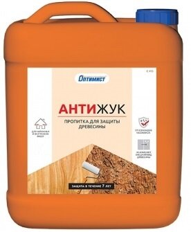 Пропитка Оптимист С415 Антижук 5л для Защиты Древесины для Наружных и Внутренних Работ.