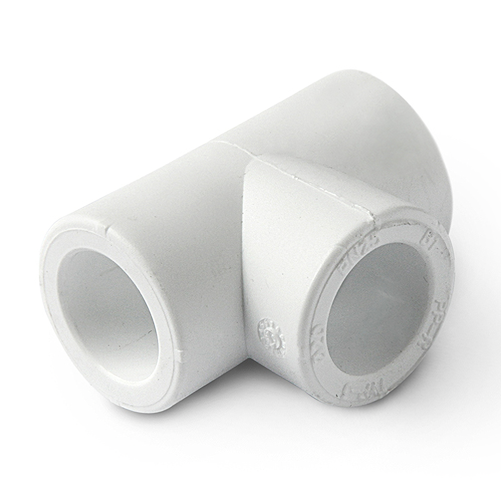 Тройник 50х50х50мм, для полипропиленовых труб, белый