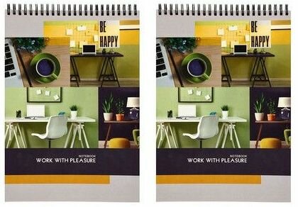 InФормат Блокнот, Life, клетка на гребне мелованный картон, 80 листов, 2 уп