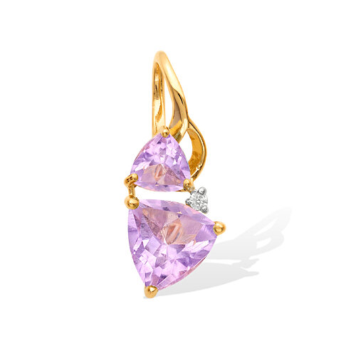 Подвеска, красное золото, 585 проба