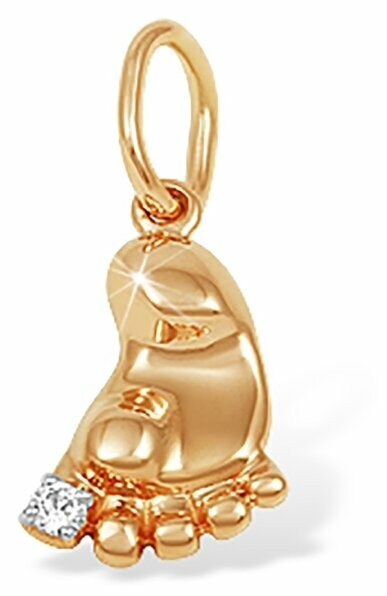 Подвеска, красное золото, 585 проба