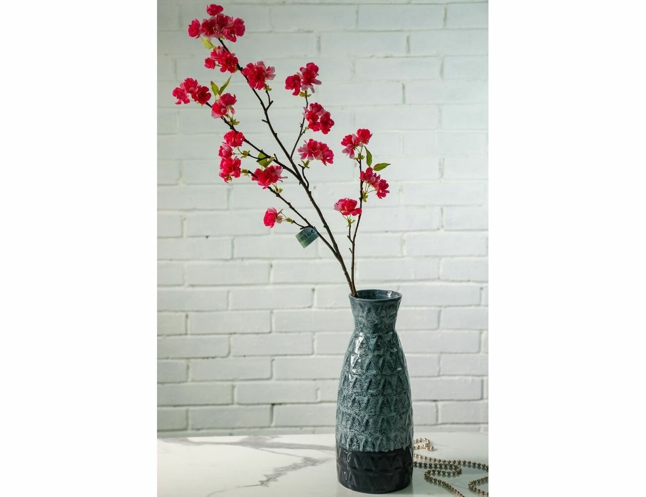 Декоративная ветка фиоритура, ярко-розовая, 100 см, Kaemingk 804068