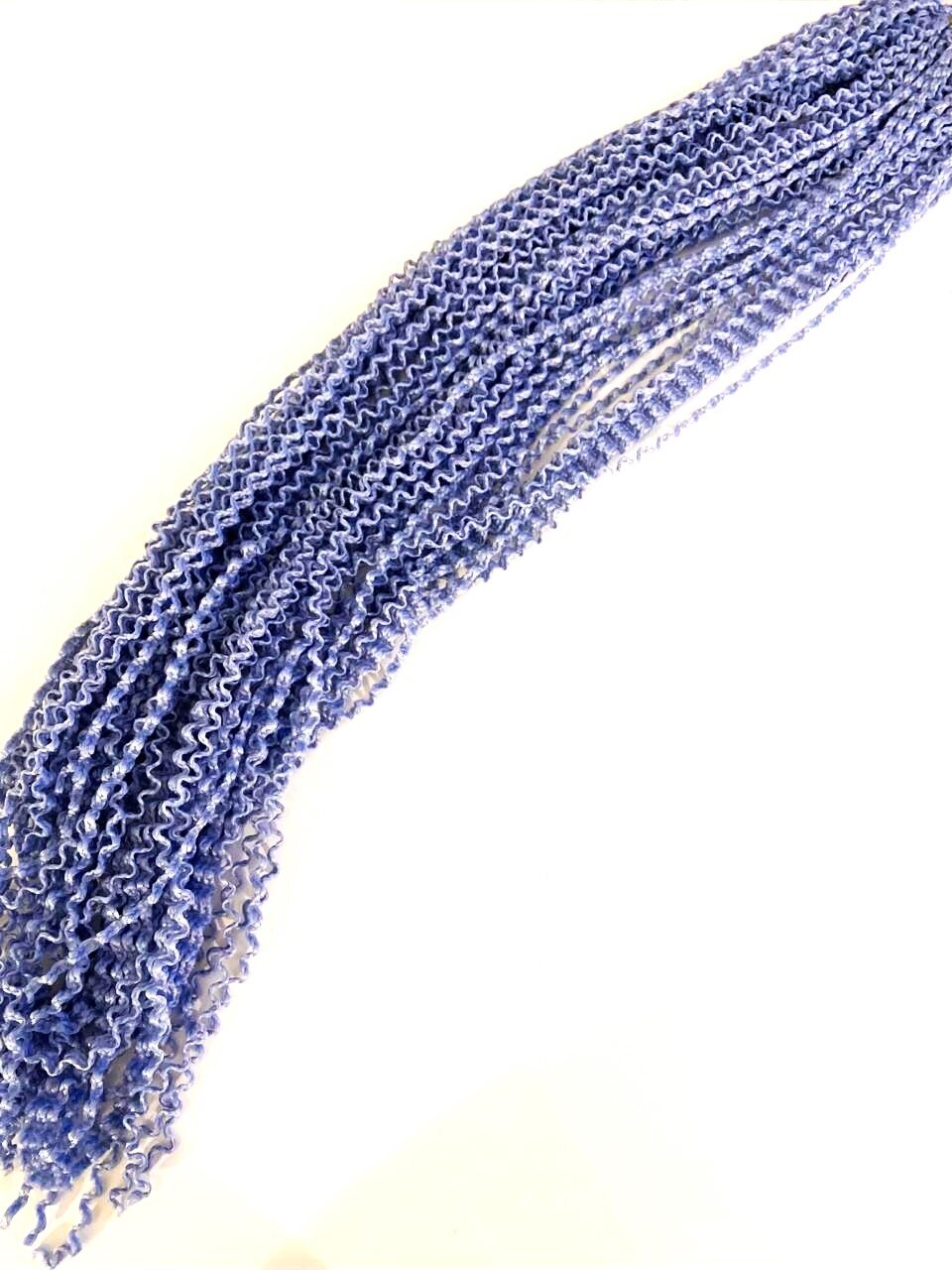 "Косички Зизи Гофре" для плетения волос, длина 65см, серо-голубой ширина 0,5 см