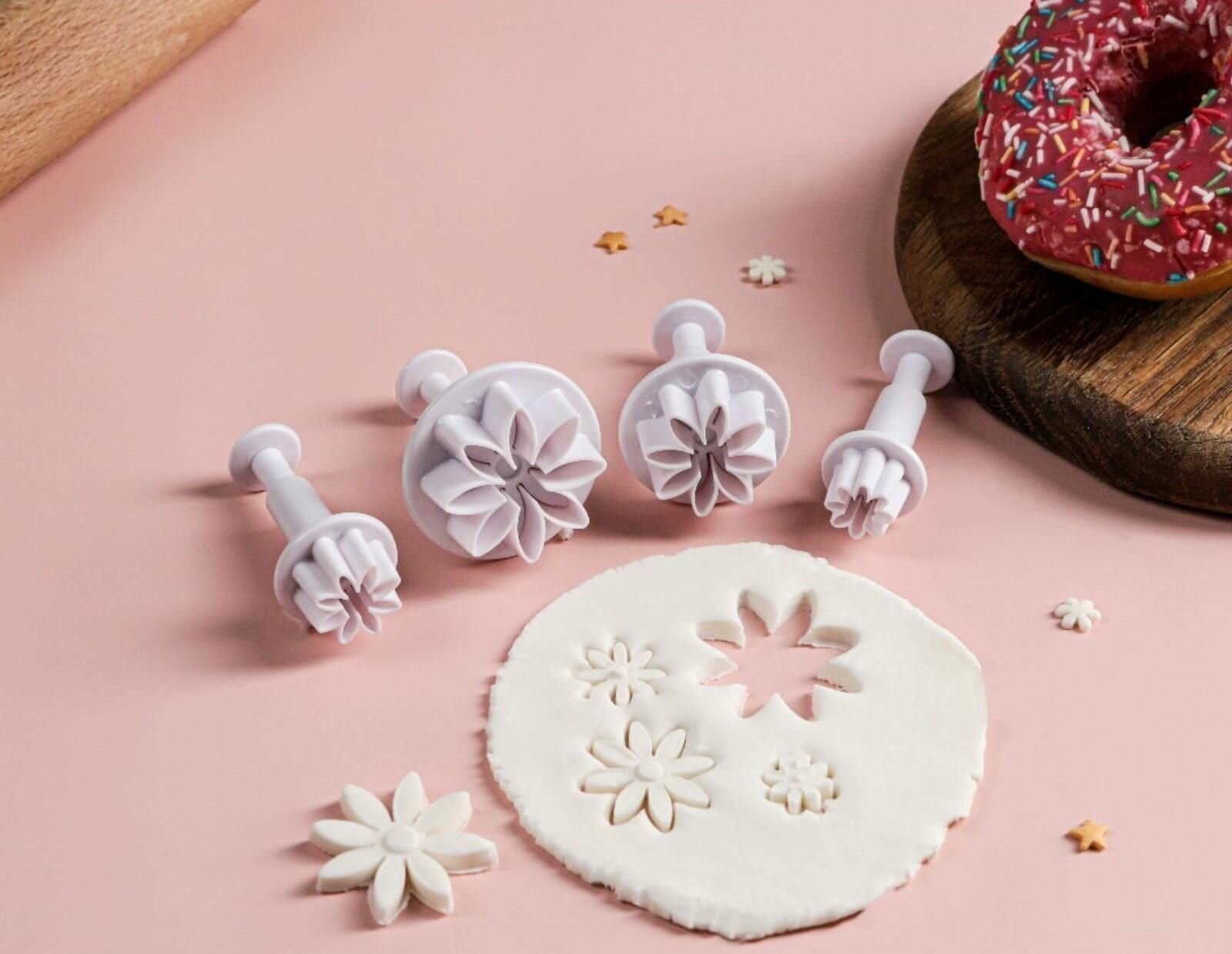 Набор плунжеров кондитерских Доляна Цветы. Гербера , 4 шт, d 2/2,7/3,8/4,1 см