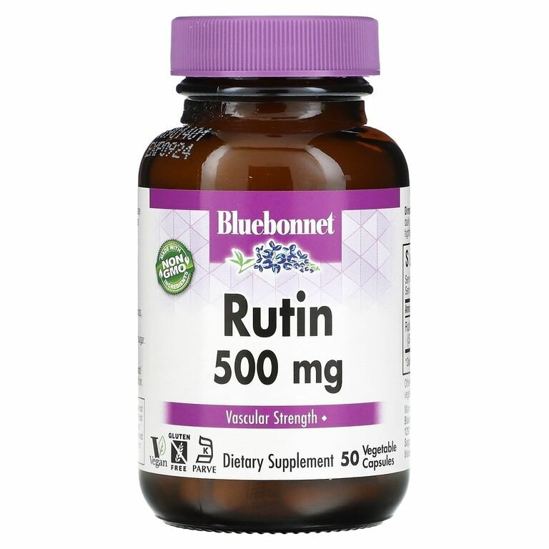 Bluebonnet Nutrition, Rutin, рутин, 500 мг, 50 капсул