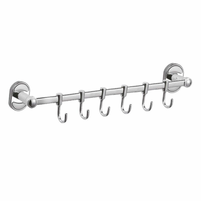 Крючок для ванной Haiba HB1915-6 6 подвижных крючков на планке